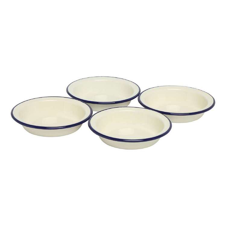 Wiltshire Enamel 200 ML Pie Dish Set Of 4 White Wiltshire Enamel 200 ML Pie Dish Set Of 4 White